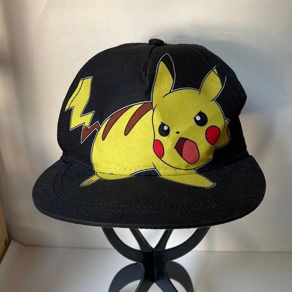 Pokemon | Accessories | Pokmon Hat Kids Black Cloth Snapback Vintage ...
